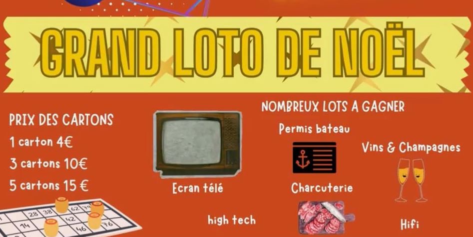 loto de noel les terrasses du port réservation grilles carton lots