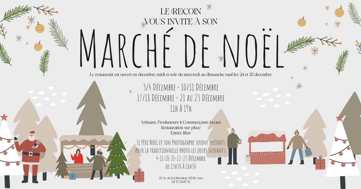 marché de noêl au restaurant bar le recoin à Arès