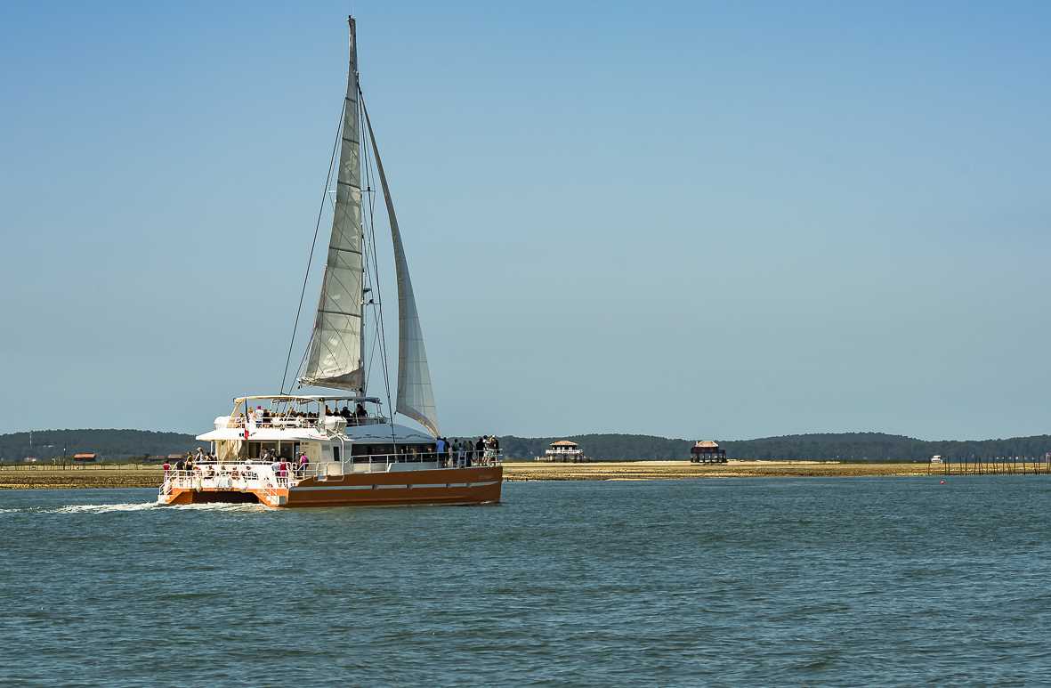 uba balade, traversée en bateau pinasse banc arguin cap ferret arc